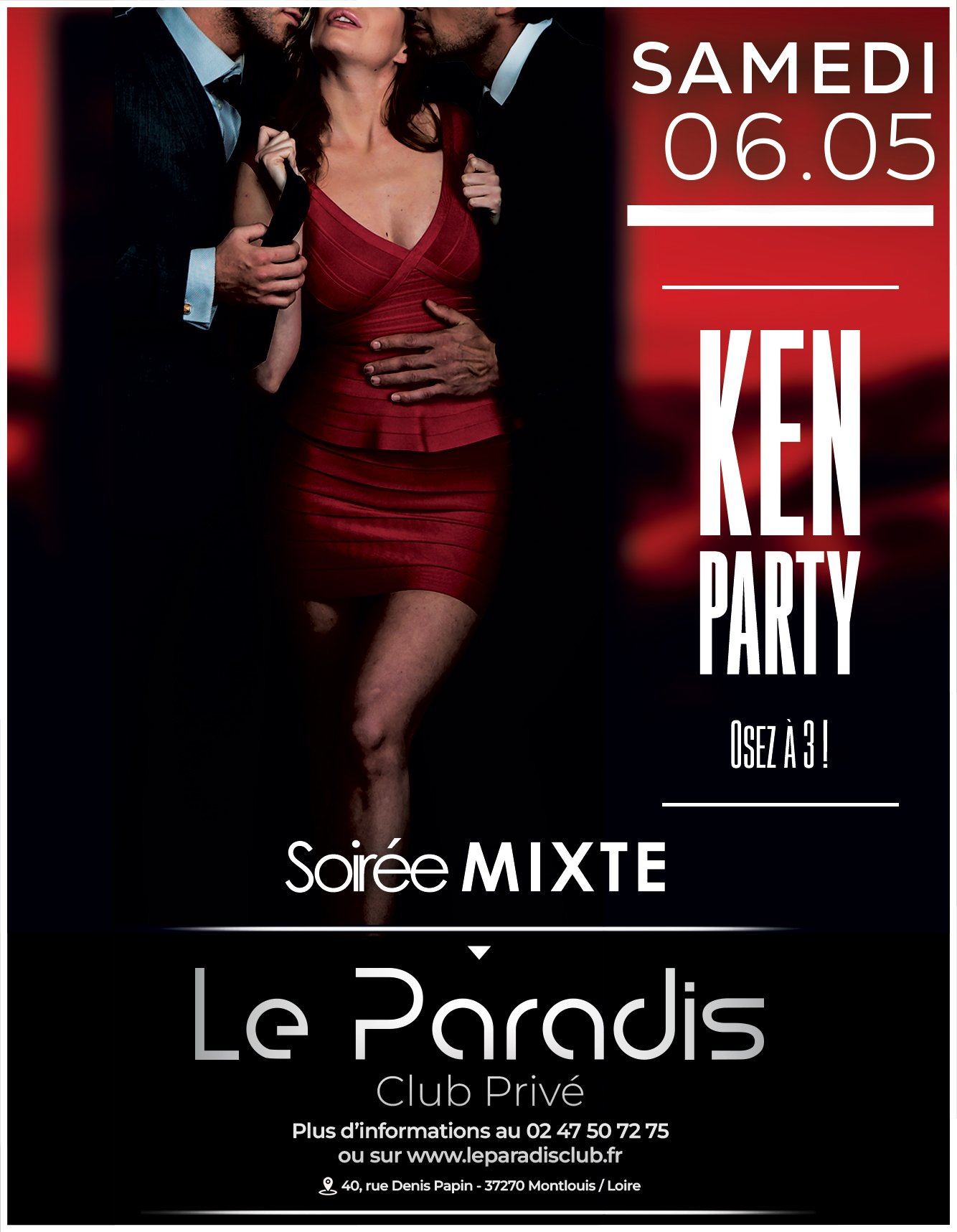 SAMEDI 6 MAI : KEN PARTY - Le Paradis - Club Privé